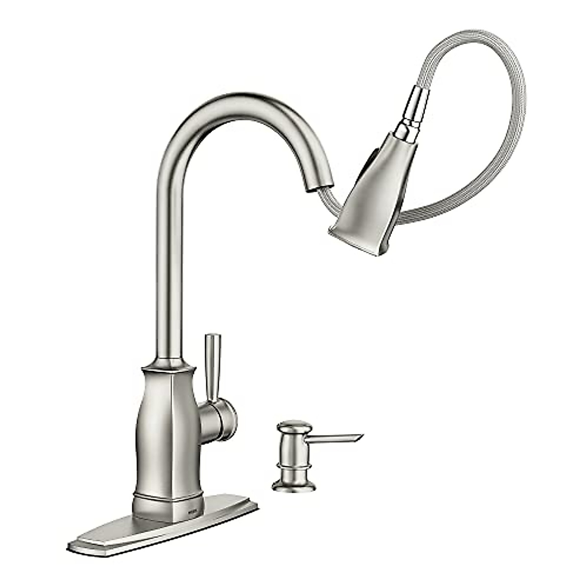 Moen Hensley Spot Resist Stainless Single-Handle Pull-Down Sprayer Kitchen Faucet Featuring Reflex, 87024MSRS
