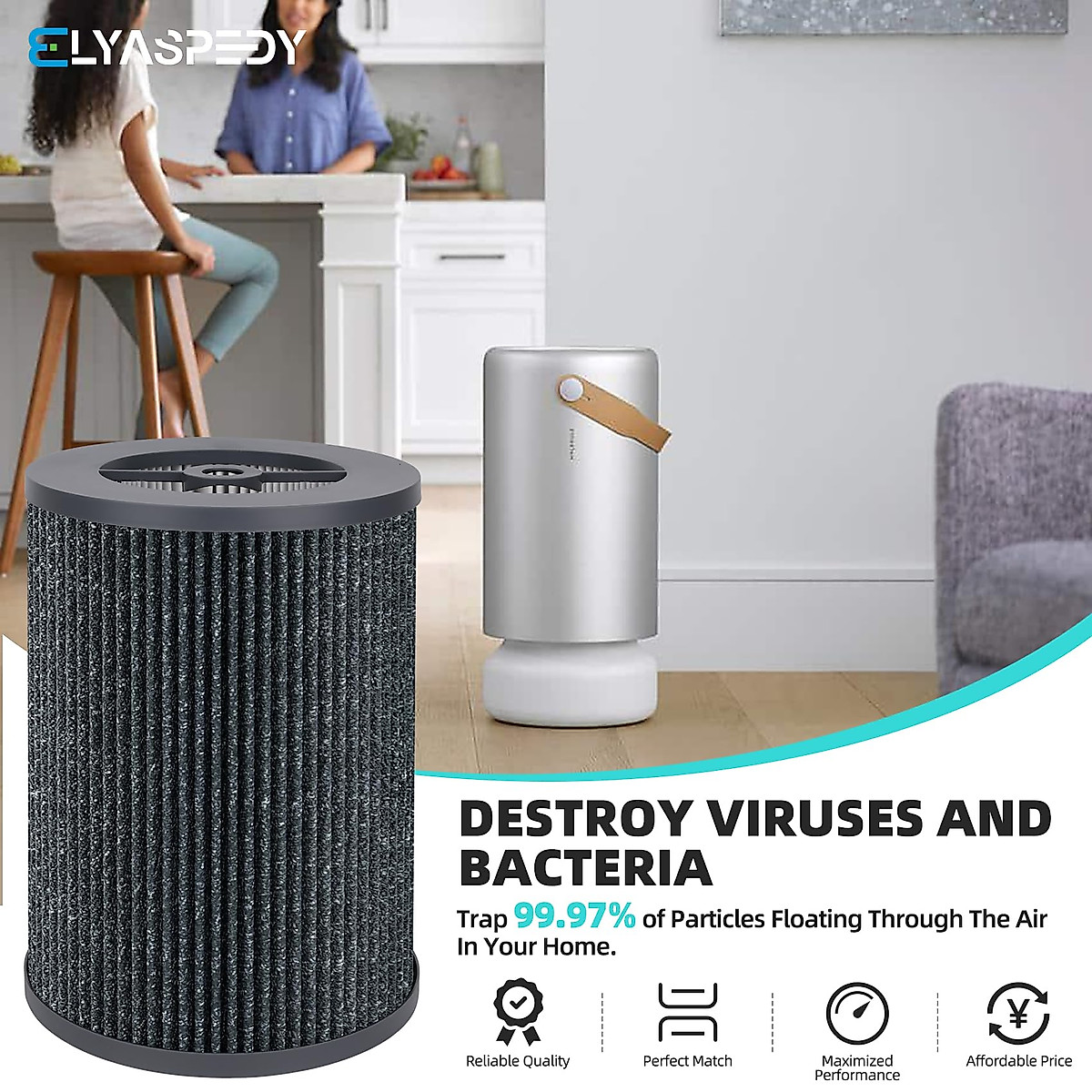 Upgrade Version Air Pro -PECO Filter Compatible with Molekule PECO-HEPA Tri-Power Filter Air Pro | Air Purifier Replacement Filters for Dust VOCs Odor PM2.5 Smoke for Clean Air