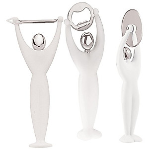 BUGATTI - Flatware set 3 pcs."Gym" Bianco C/ASTUCCIO