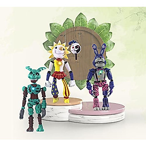 3-Piece FNAF Game-Inspired Action Figures Set - Bonnie Bear, Security Breach, Sundrop Doll - Movable Joints PVC Model Toys & Gifts