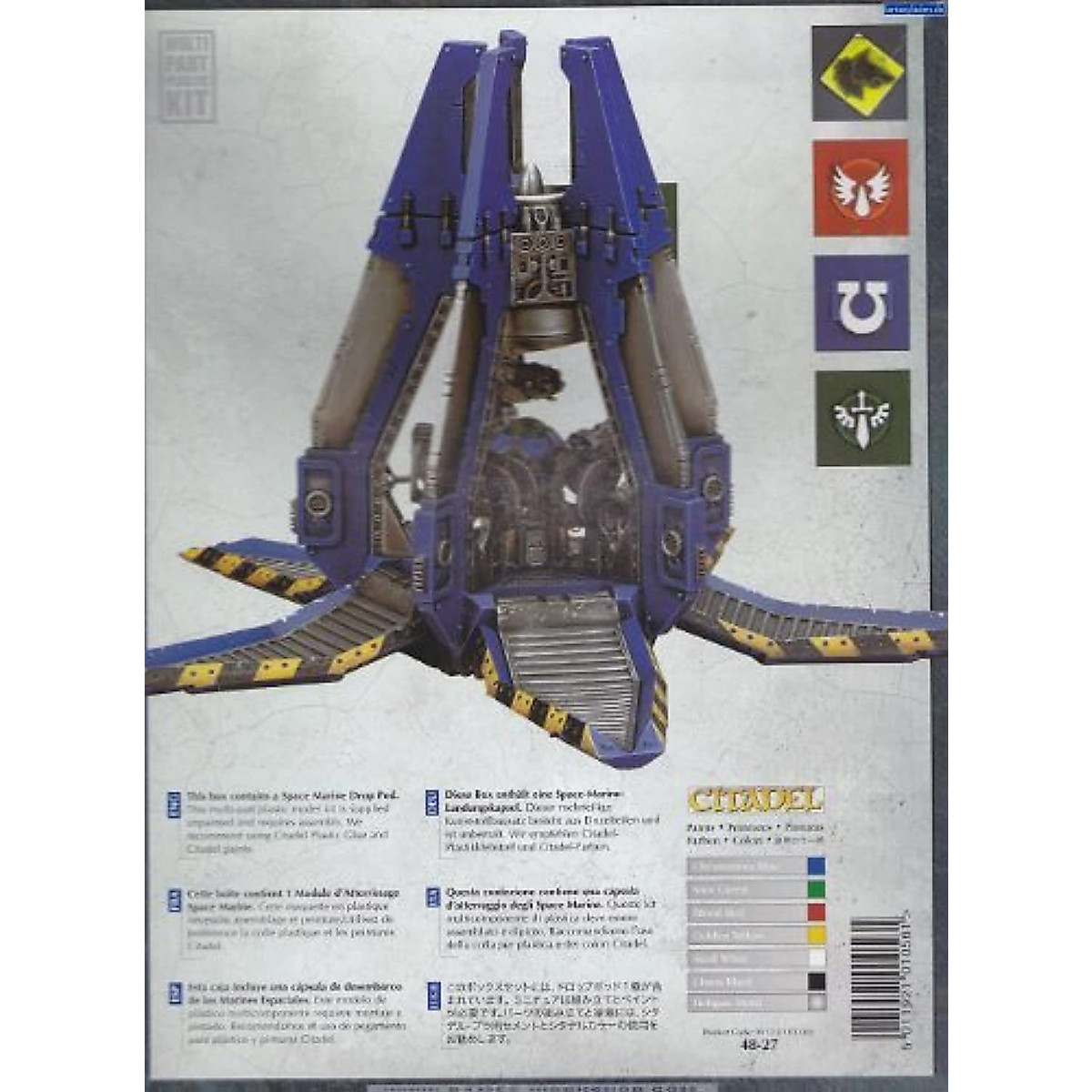 Games Workshop 99120101069" Space Marine Drop Pod Tabletop and Miniature Game, Black