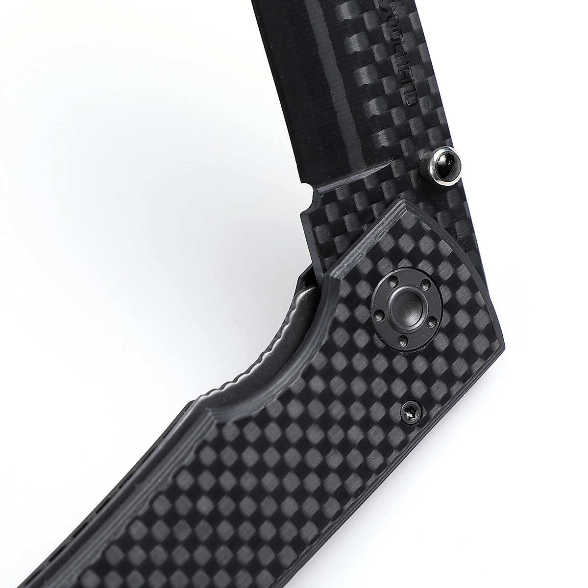 Cool Hand 4.25" Carbon Fiber Folding Knife, w/ 3.25" Carbon Fiber Blade, Liner Lock Mechanism, w/Pocket Clip, EDC Pocket Knives, Super Light 1.6 OZ