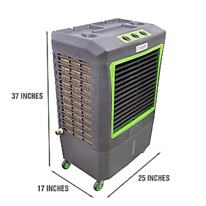OEMTOOLS 23968 3-Speed Evaporative Cooler, Green and Gray, Cools Up to 950 Square Feet, 3100 CFM, Portable Cooler Fan