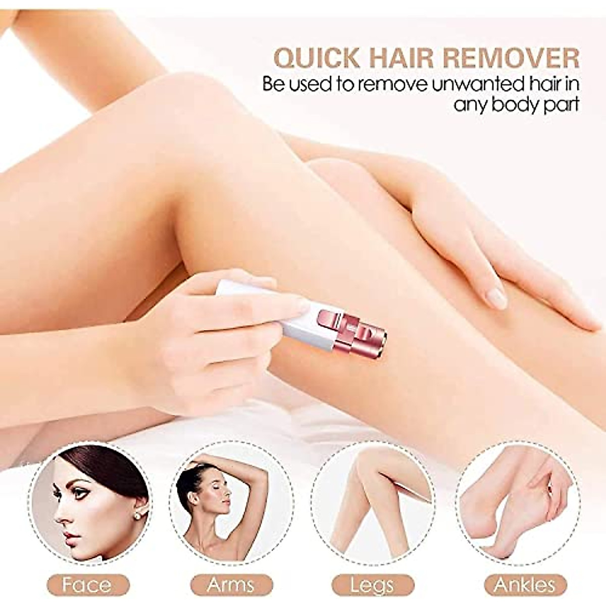 QINERSAW Nose Hair Trimmer for Men and Women, 2 in 1 Ear and Nose Hair Trimmer, Professional Painless Nose Hair Remover, Waterproof, USB Rechargeable, Dual Edge Blades (White)