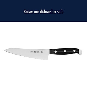 HENCKELS Statement Razor-Sharp 5-inch Compact Chef Knife, German Engineered Informed by 100+ Years of Mastery, Black/Stainless Steel