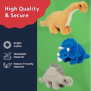 PREXTEX Dinosaur Volcano Plush Toy - Volcano with 5 Dino Plush Set - Dinosaur Toy for Kids - Plush Volcano Zippers 5 Little Dino Stuffed Animals - A Must Have Gift for Dino Lovers