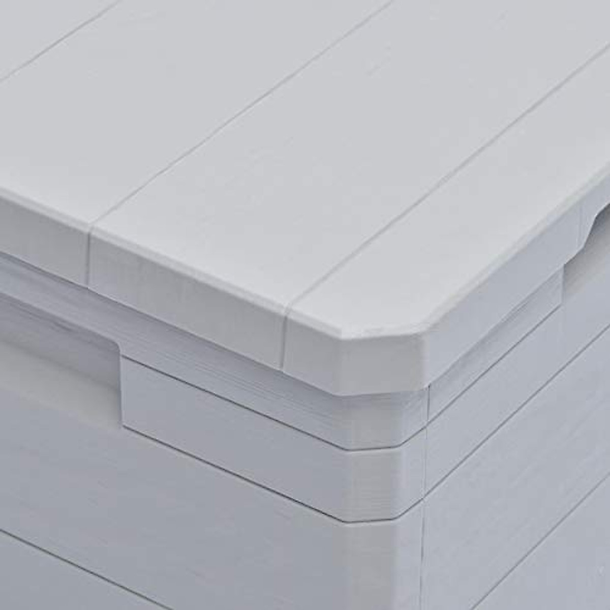 Tidyard Garden Storage Deck Box Plastic 23.8 Gal Lockable Garden Container Cabinet Toolbox for Patio, Lawn, Poolside, Backyard Outdoor Furniture Light Gray 16.7 x 17.3 x 19.7 Inches (W x D x H)