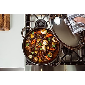 Hestan - NanoBond Collection - Titanium Stainless Steel 5-Quart Dutch Oven - Toxin, PFAS, & Chemical Free Clean Cookware, Induction Cooktop Compatible