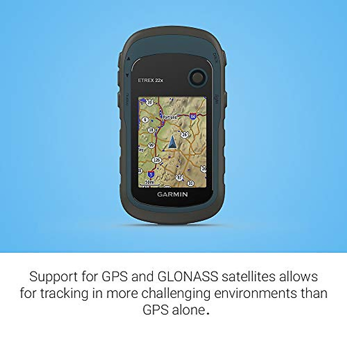 Garmin 010-02256-00 eTrex 22x, Rugged Handheld GPS Navigator, Black/Navy