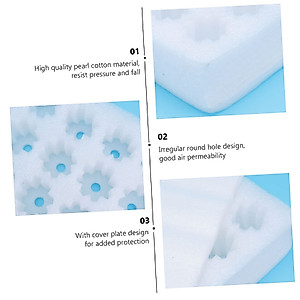 Alipis 4pcs Egg Tray Household Egg Holder Pulp Egg Container Homezo Egg Storage Egg Carton Tray Foam Eggs Egg Protectors Egg Dispenser Refrigerator Egg Rack White Pearl Cotton