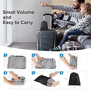 Maliton Inflatable Travel Foot Rest Pillow, Kids Airplane Bed