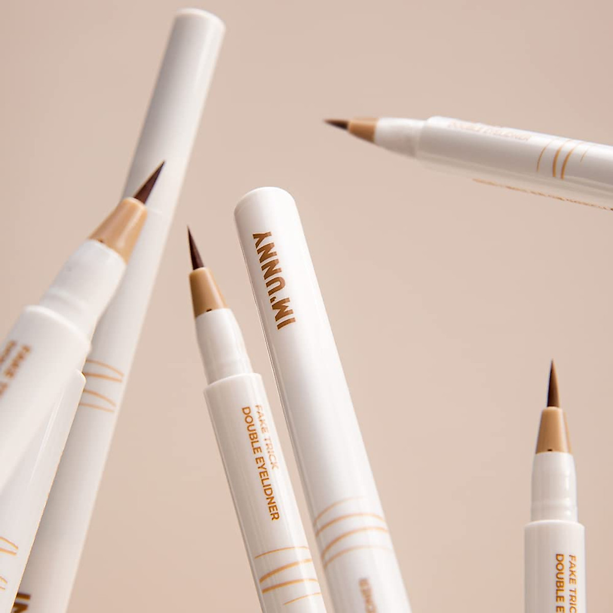 IM UNNY Fake Trick Double Eyelidner 01 Pale Brown | Korean Eye Bag Makeup, Aegyo Sal Liquid Liner for Cute, Youthful Eyes, Long Lasting Waterproof Hypoallergenic Formula | Korean Makeup