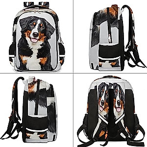 Bernese Mountain Dog Kids Backpack for Boys Girls Teens, 16 Inch School Backpack Schoolbag Travel Laptop Backpack Elementary Primary Students Bookbag