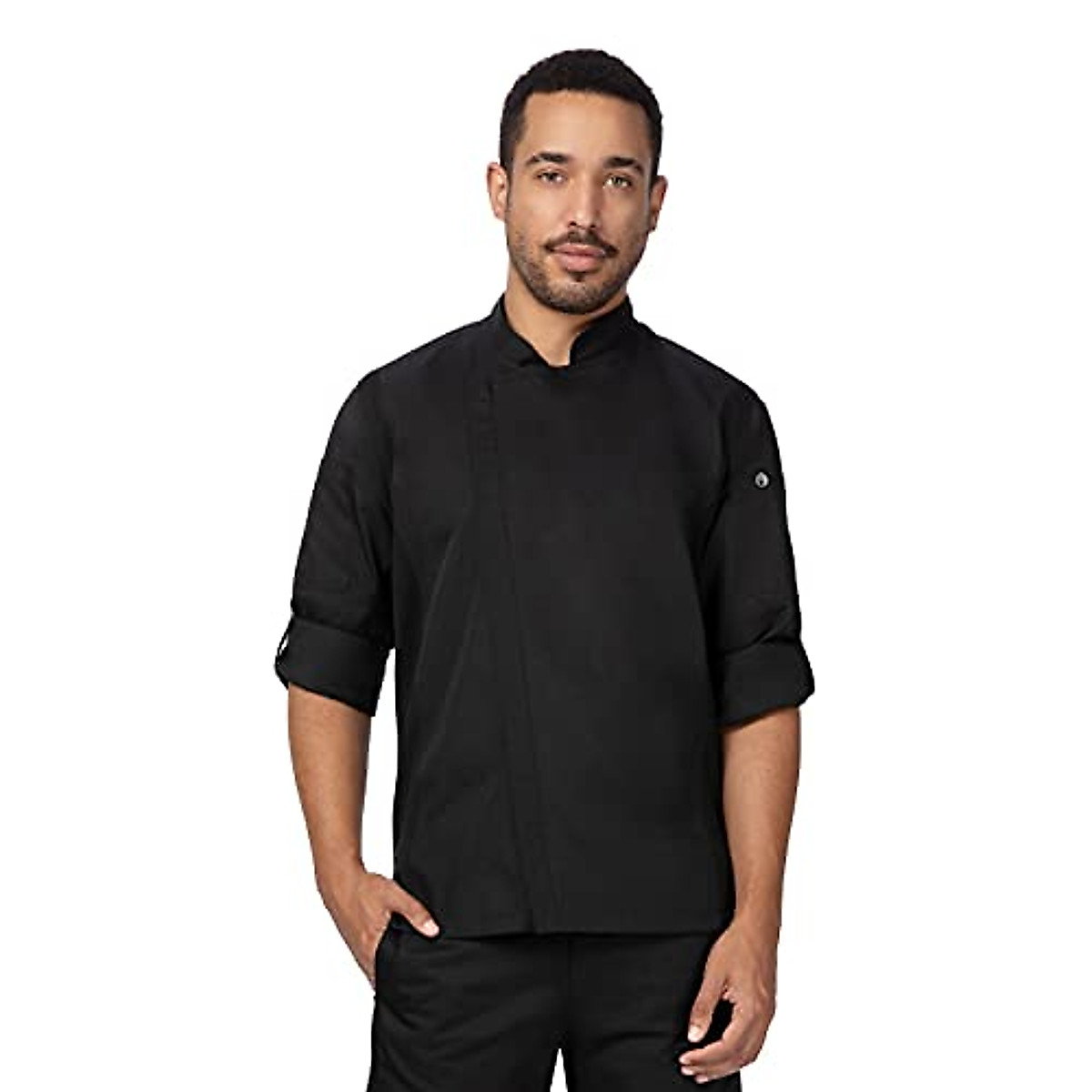 Chef Works Unisex Sustainable Hartford Chef Coat, Black, Medium