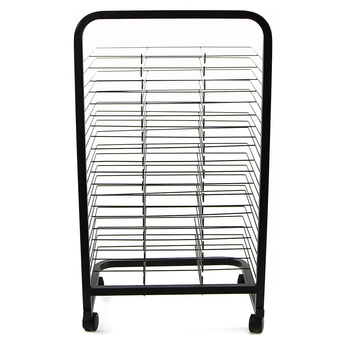 YSCMX Art Drying Rack, Mobile Classrooms Drying Rack with Wire Shelves for Works of Art Studios and Home Use, Drying& Print Racks, Black Powder Coated Finish (Size : 25-Layer)