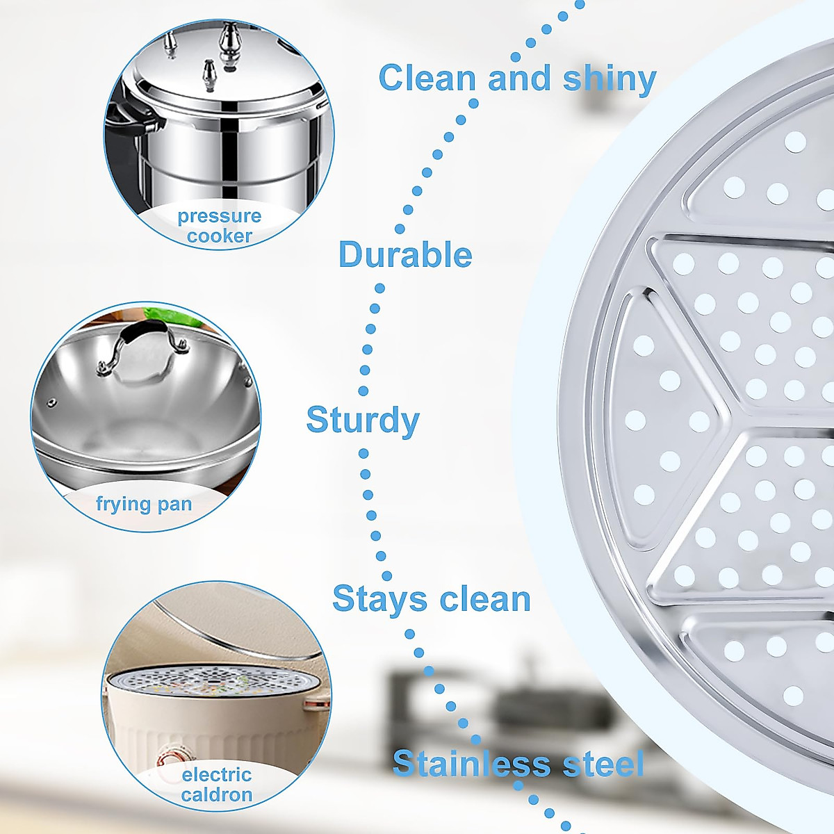 RNSXYAT 2Pcs Pressure Canner Rack, 11 Inch Pressure Cooker Canning Racks, Premium Canner Rack for Pressure Canner, Stainless Steel Pressure Canner Rack Compatible with Presto, All-American and More