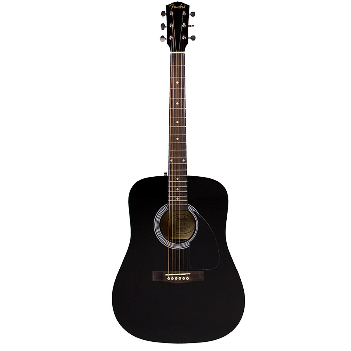 Fender FA-115 Dreadnought Acoustic Guitar - Black Bundle with Gig Bag, Tuner, Strings, Strap, Picks, and Fender Play Online Lessons