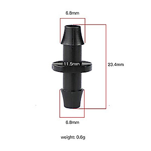 UCLEVER 100PCs Drip Irrigation Barbed Connetor Coupling Fittings for 4mm/7mm Tube Drip Irrigation Watering System
