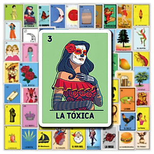 120Pcs Cards Loteria Stickers Pack, Funny Sport Vinyl Waterproof Sticker Decals for Water Bottle,Laptop,Phone,Skateboard,Scrapbooking,Bumper for Kids Teens Adults Fans for Party Supply…