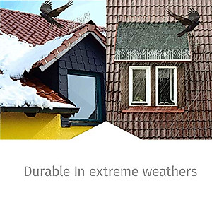 Aspectek Plastic Polycarbonate Bird Spikes Kit with Adhesive Glue, Covers 10 Feet