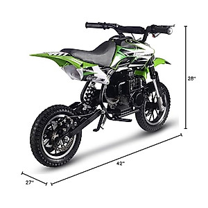 MotoTec DB-01 50cc 2-Stroke Kids Gas Dirt Bike Green