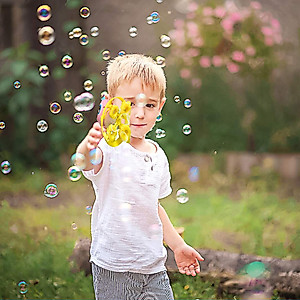 DINOSOLA Bubble Machine Gun Fubbles Bubbles for Toddlers Bazooka Bubble Gun Summer Fun for Party Birthday Gift for 3 4 5 6 7 8 Years Old Boys and Girls