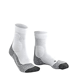 FALKE Men's TE2 Tennis Socks, Breathable Quick Dry, Mid Calf, Medium Cushion, Stabilizing High Protection Sock, White (White-Mix 2020), 10.5-11.5, 1 Pair