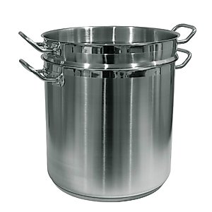 Update International (SPSA-12) 12 Qt Induction Ready Stainless Steel Pasta Cooker w/Cover, Strainer