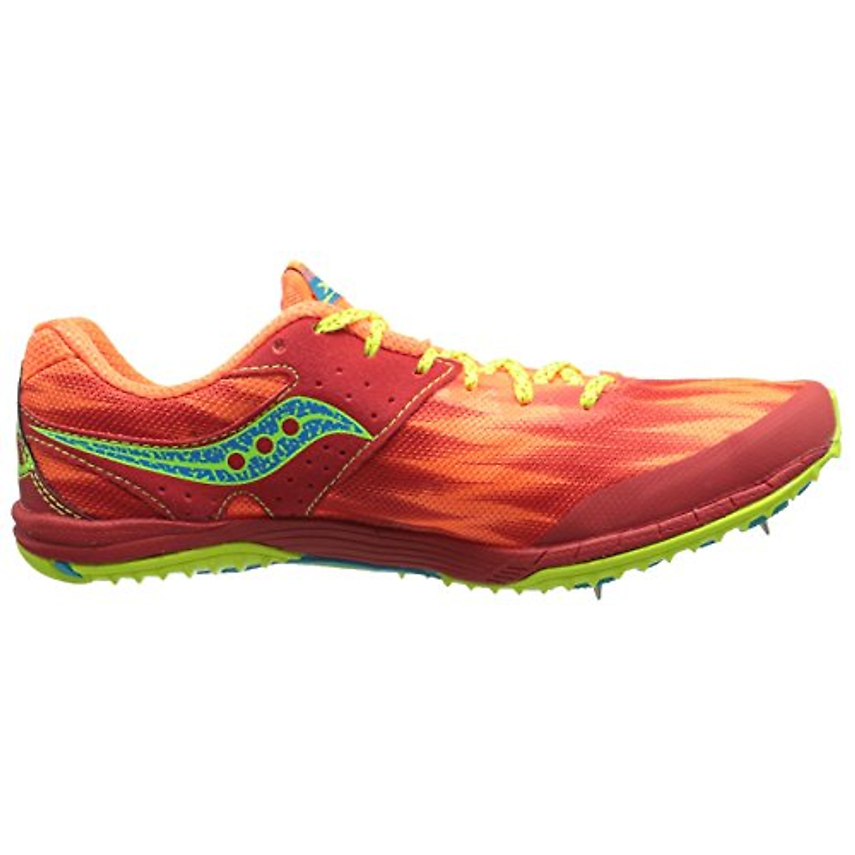 Saucony Women's Kilkenny XC5 Flat W, Vizi Orange/Citron, 9.5 M US