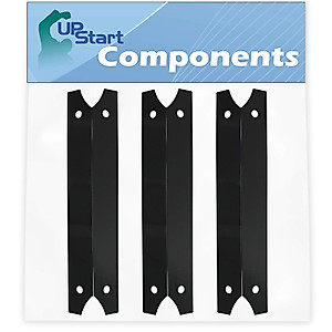 3-Pack BBQ Grill Heat Shield Plate Tent Replacement Parts for Charmglow 8107400S - Compatible Barbeque Porcelain Steel Flame Tamer, Flavorizer Bar, Vaporizer Bar, Burner Cover 17 3/4"