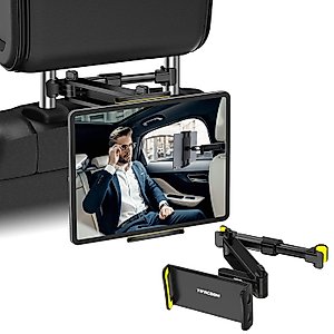 Yifacoom Tablet Holder for Car, Universal Headrest Tablet Mount, 360° Rotating iPad Tablet Car Mount for Back Seat Fits 4-12.9" iPad Pro 12.9/11/10.5/9.7, iPad Air Mini,Samsung Tab, Switch, Fire HD