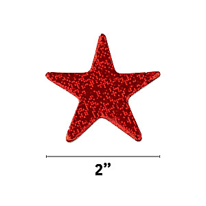 Hygloss Products Holographic Shape Cut-Outs, Sparkly Card Stock Stars in Assorted Designs and Colors, 2-Inch, 30 Per Pack