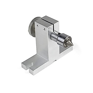 CNC Milling Machine Rotational Axis CNC Router Rotary Table Rotary a axis 4th Axis 65mm 3 Jaw Chuck Dividing Head w/ Nema17 stepper motor w/ 54mm Tailstock Reducing ratio 4:1 for CNC Engraving Machine