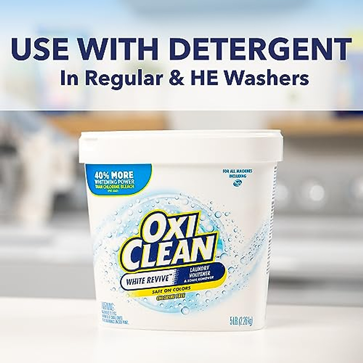 OxiClean White Revive Laundry Whitener and Stain Remover Powder, 3 lb