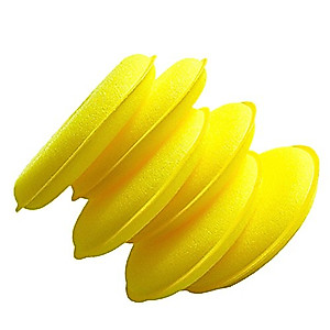 VORCOOL 6pcs Wax Applicator Foam Sponge Polish Pad Ultra-Soft Cleaning Tool for Clean Car Vehicle Auto Glass(Yellow)