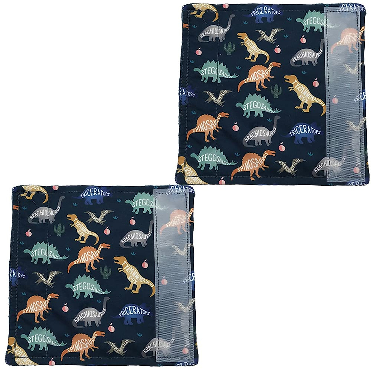 Baby Car Seat Neck Cover, Car Seat Strap Cover, Seat Belt Cushions Pads, Shoulder Strap Protectors, Reversible Pram Harness Covers in Minky Dinosaur, Baby Neck Pad Protector