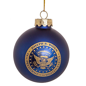 Kurt Adler C7758 80MM President Biden Ornament, Blue