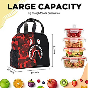 Imyodref Anime Street Lunch Box, Insulated Lunch Bag For Girls Boys, 8.5 Inch Cute Lunch Box Suitable For Preppy School Work Office Adult Womens Mens