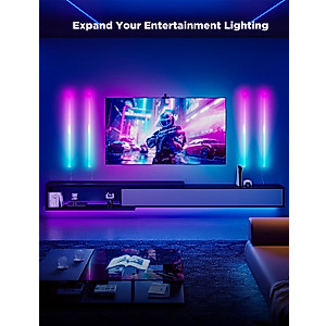 Govee Glide LED Wall Lights, RGBIC Wall Lights, Works with Alexa and Google Assistant, Smart LED Light Bars for Gaming Room Decor and Streaming, Multicolor Glide Sconces, Music Sync, 6 pcs