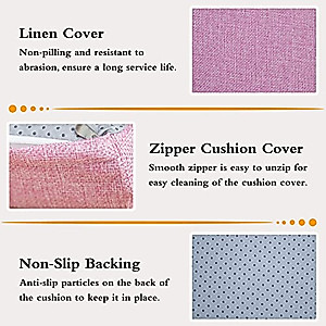 Viaplser Bay Window Seat Cushion Angled Trapezoid Shape Custom Indoor Outdoor Kitchen Bench Patio Furniture Long Sofa Chair Non-Slip Seating Pads Replacement