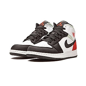 Jordan Youth Air 1 Mid SE GS BQ6931 100 Red/Grey/Black Toe - Size 5.5Y
