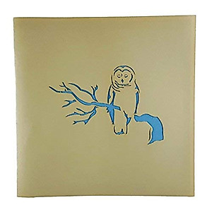 iGifts And Cards Magical Owl 3D Pop up Greeting Card - Animal, Zoo, Cute Bird, Nocturnal, Fun, Graduation, Happy Birthday, Just Because, Love, Friendship, Thank You, Special Occasion, BFF, Miss You