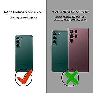 Qireoky for Samsung Galaxy S22 case with Stand Heavy Duty Protective Multi Layers 3 in 1 Shock Absorb Bumper Anti-dust Port Cover Non-Slip Drop Proof Phone Case for Samsung S22(Purple)