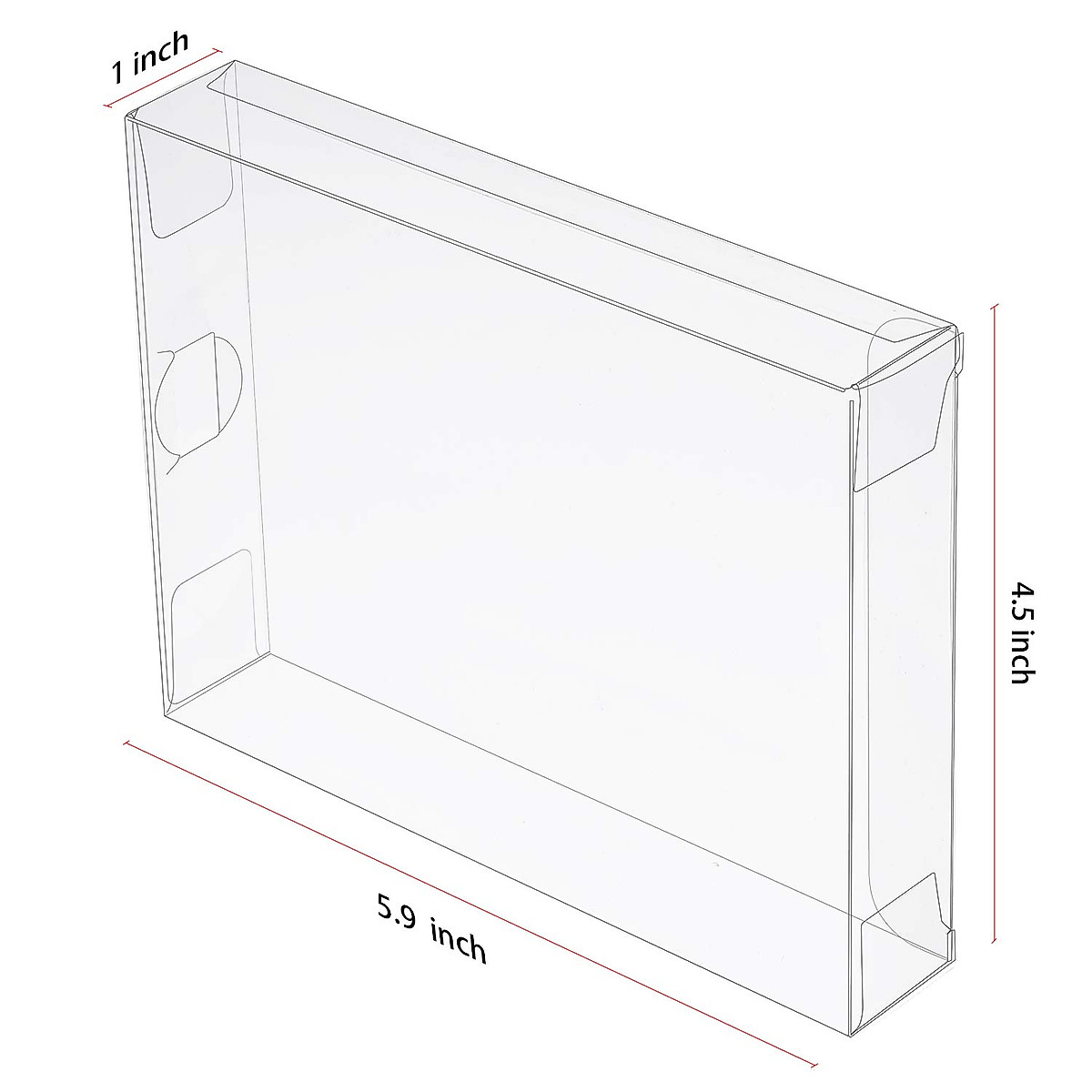 50 Pack Clear Plastic Boxes Transparent Crystal Boxes Greeting Card Photo Storage Cases Fold Design Protects Boxes (A2: 4.53 x 1.02 x 5.91 Inch)
