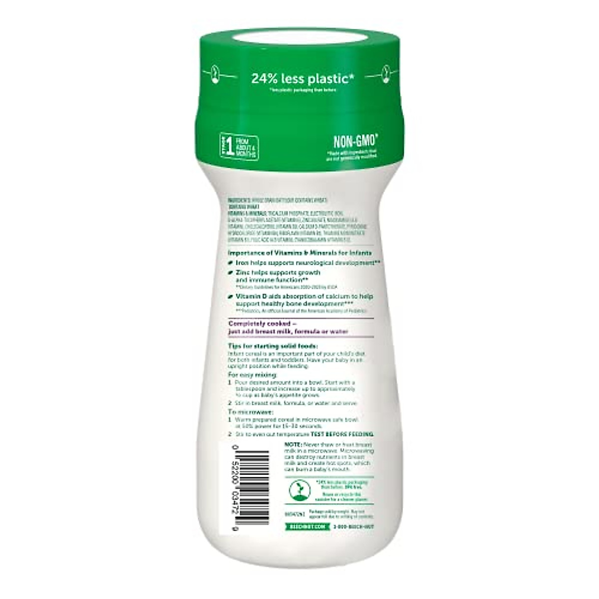 Beech Nut, Cereal Baby Complete Oatmeal, 8 Ounce