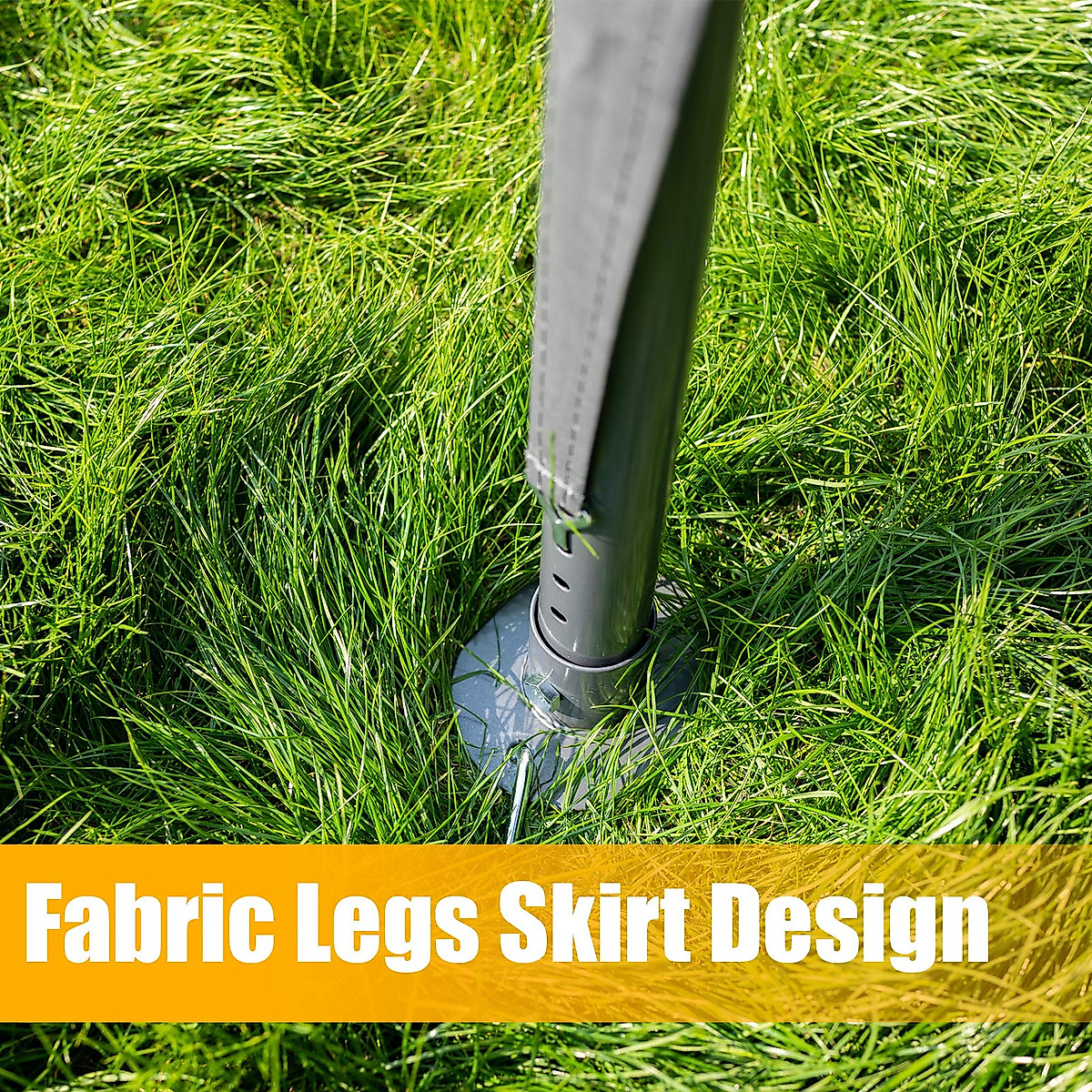 Sunnyglade 10x20 Feet Carport Replacement Top Canopy Cover with Fabric Pole Skirts and Accessories for Car Garage Shelter Tent, Dark Grey(Only Top Cover)