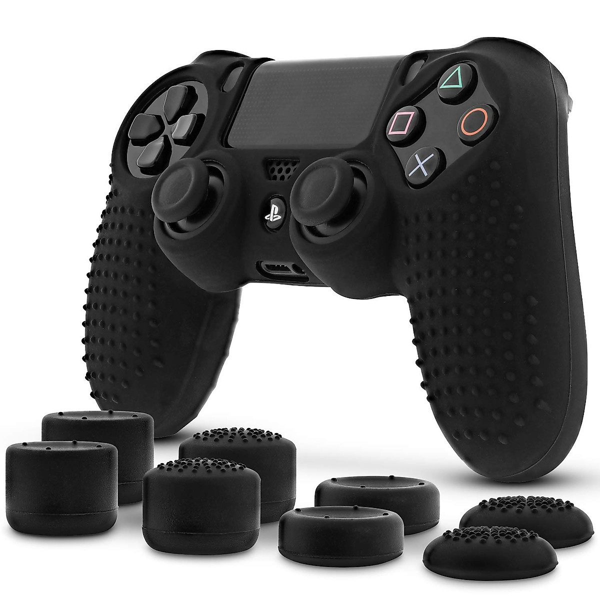 OSTENT Silicone Thumb Stick Grip Cover Cap for PS4/Slim/Pro Xbox One/S/X Controller Pack of 8