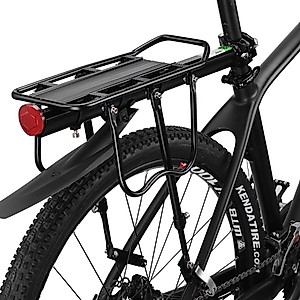 ROCKBROS Bike Bicycle Cargo Rack Rear Bike Rack for Back of Bike Carrier Rack with Fender Quick Release Mountain Road Bicycle Rear Racks 110-165 lbs Capacity Universal