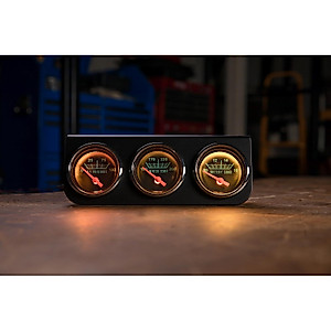 Under Dash 3-Gauge Panel for 1967-72 GM Trucks: Premium Kit with Factory-Matched Styling, Includes Volt, Oil Pressure & Coolant Temperature Gauges, LED Perimeter Lighting