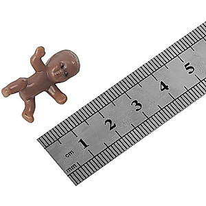 JUXINDA 36 Baby Shower Ice Cube Game Mini Plastic Baby/Party King Cake/King Cake Baby/King Cake Baby/Plastic Baby (Black)